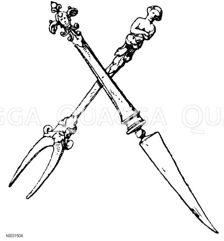 links: Renaissance-Gabel aus Elfenbein. Sammlung Leon Bach. (L'art pour ...