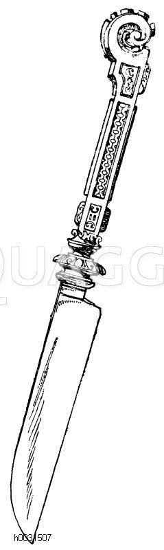 Renaissance-Messer. 17. Jahrhundert In Dresden. (Musterornamente)