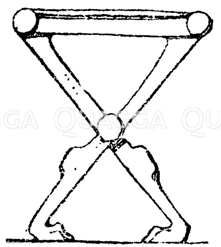 Antiker Klappstuhl. (Diphros okladias)