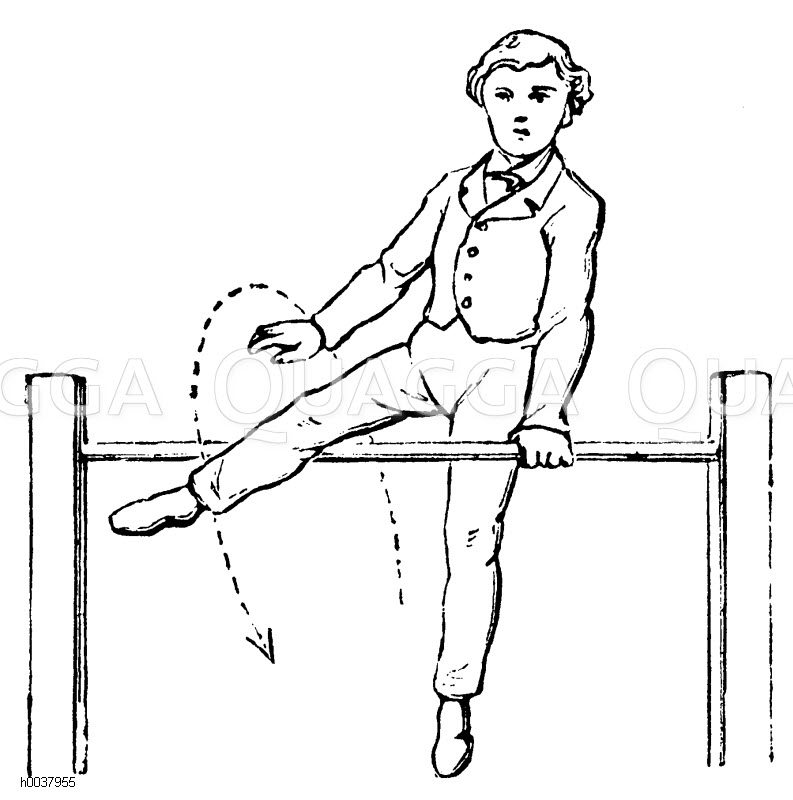 Turnen, Reckspringen: Aufsitzen mit Spreizen rechts von außen - Quagga ...