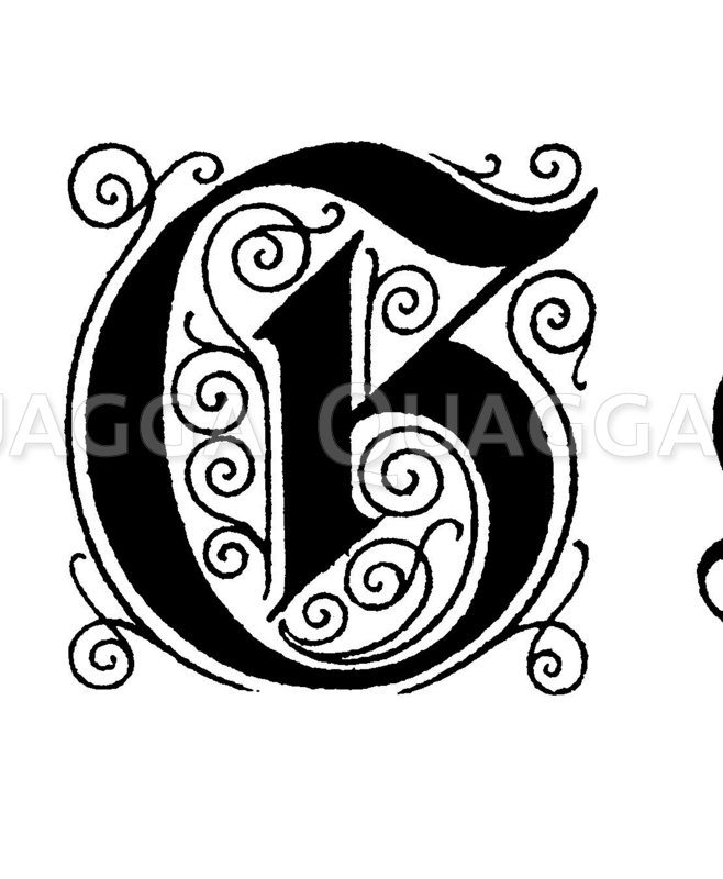 Buchstabe G, Schriftart: Deutsche Renaissanceschrift