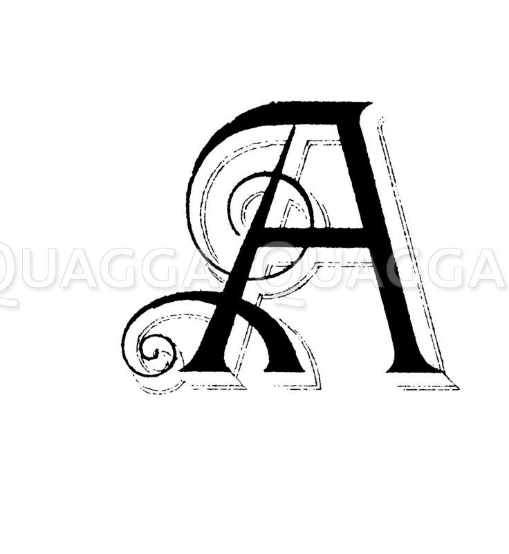Buchstabe A, Schriftart: Phantasie-Altgotisch