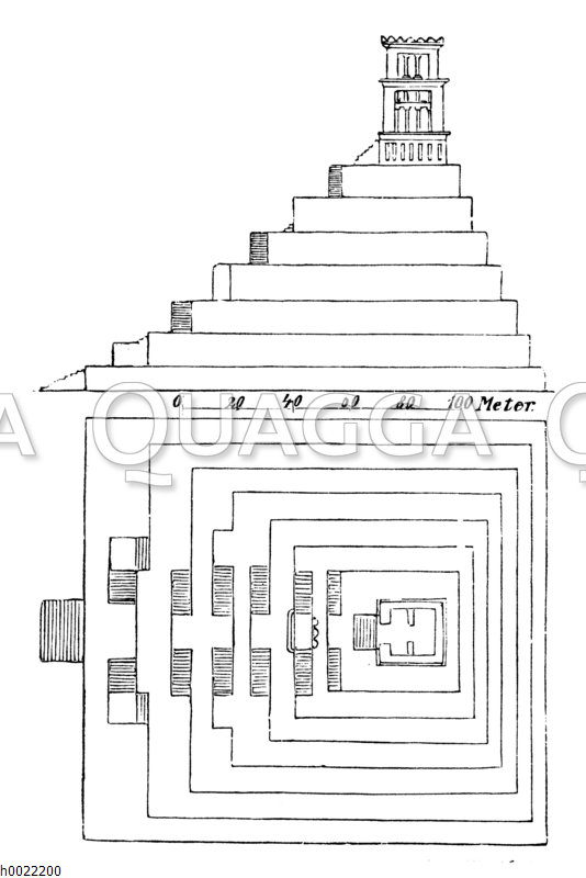 Turm von Babylon, restauriert von O. Mothes