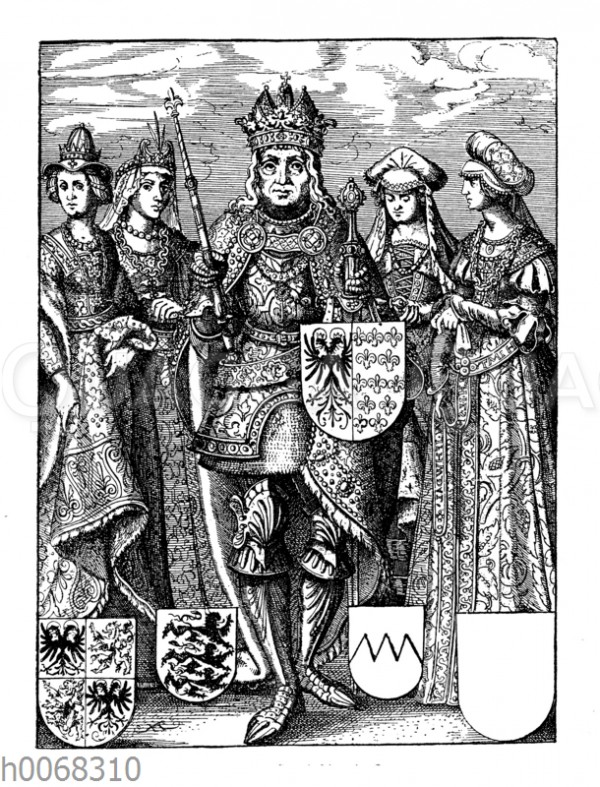 Karl der Große und seine vier Frauen - Quagga Illustrations