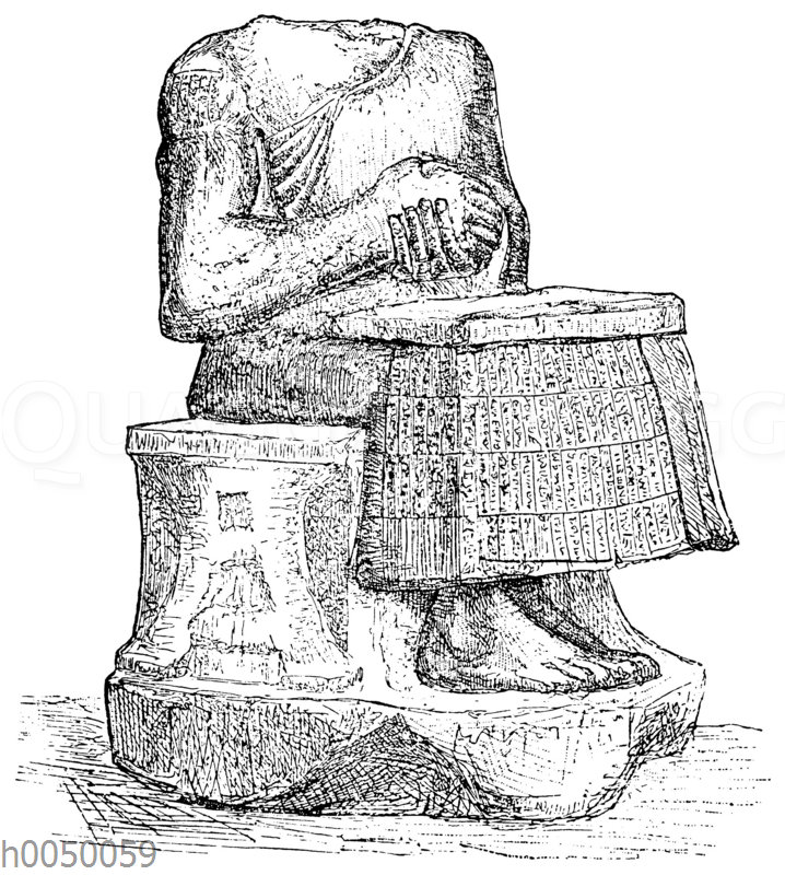 Gudea, Statue aus Telloh. Diorit