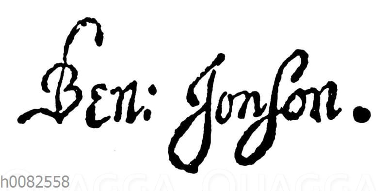 Ben Jonson, Autograph - Quagga Illustrations