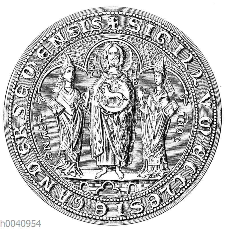 Siegel des Klosters Gandersheim - Quagga Illustrations