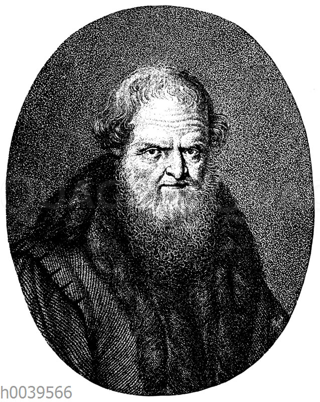 Hans Sachs (1494-1576), Porträt nach einem Kupferstich